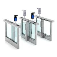 China Ticket Checking Wing Turnstile Anti-striking One-time Speed Gates Led Indicator for sale