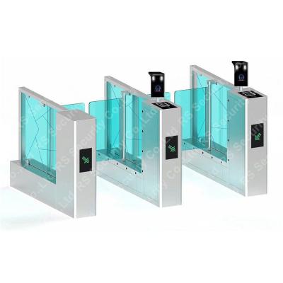 China Card Swallow Speed Barriers Cheap Price Semi/fully Swing Turnstile Led Indicator Board for sale