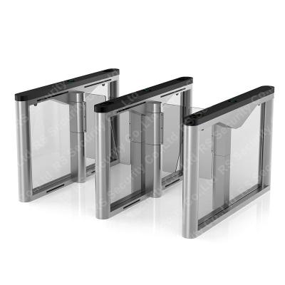 China Fingerprint Identification Swing Barriers Square Half-height Speed Turnstiles Gates Machine for sale
