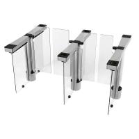 China RFID System Swing Barrera Double Door Single Lane Speed Gate Turnstile Smart Led Light Plate for sale