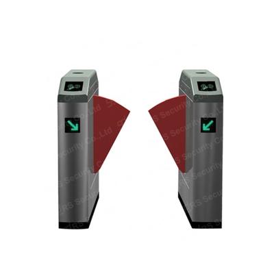 China Manual Card Reader Flap Barreiras Gate Paint Logo-printing Swing Turnstile System for sale