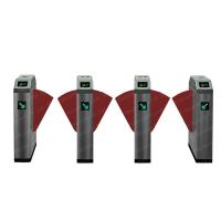 China Indoor Card Controlled Flap Barreiras Doors Mechanically Laser Cutting Swing Turnstile Sensor for sale