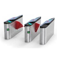 China Building Finger Print Reader Flap Barrier Tourniquets Electrical Manual Operate Subway Turnstile Electromagnet for sale