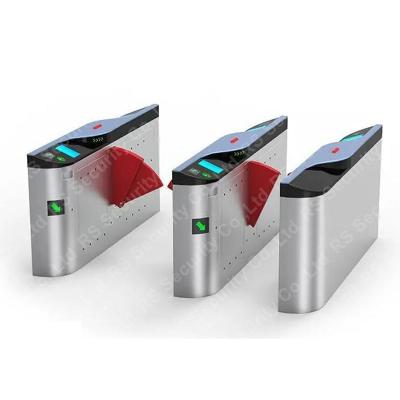 China Building Finger Print Reader Flap Barrier Tourniquets Electrical Manual Operate Subway Turnstile Electromagnet for sale