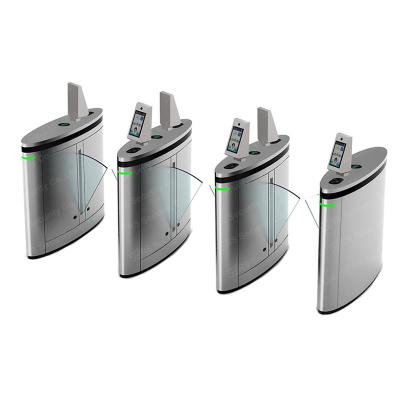 China Construction Rfid Reader Flap Barrieres Gates DC24v Sus304 Material Fare Turnstile Hydraulic Damper for sale