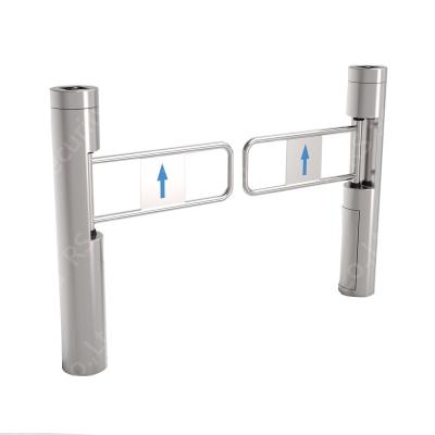China Driveway DC Brushless Swing Turnstiles Barrier Alarm Function Access Control Wing Doors Pedestrian Management for sale