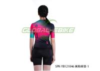 China Spring Summer Short Sleeve Bike Jersey With Safety Trim Strip Italian Ink for sale