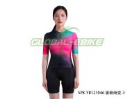China Spring Summer Short Sleeve Bike Jersey With Safety Trim Strip Italian Ink for sale