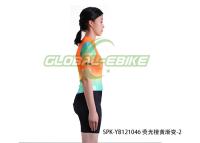 China Spring Summer Short Sleeve Bike Jersey With Safety Trim Strip Italian Ink for sale