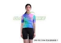 China Spring Summer Short Sleeve Bike Jersey With Safety Trim Strip Italian Ink for sale