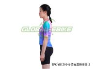 China Spring Summer Short Sleeve Bike Jersey With Safety Trim Strip Italian Ink for sale