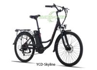 China 36V 350W Electric City Bicycle Ebike City Bike With LCD Display SUSPENSION FORK for sale