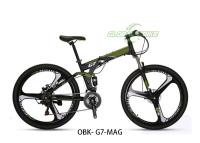 China Steel Foldable Mountain Bike , Comfortable Riding Foldable Bicycle For Adults for sale