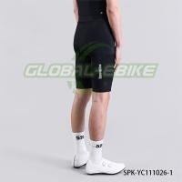 China Mens Black Cycling Pants with Elastic Waistband and Trouser Pad for Mountain Biking for sale