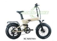 China Creamy Yellow NAVI N4 Plus 20*4.0 Tire 48V 14Ah Battery 45km/H High Speed Folding E-Bike for sale