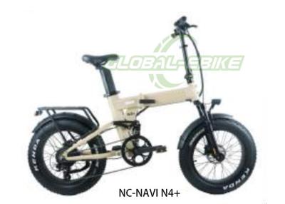 China Creamy Yellow NAVI N4 Plus 20*4.0 Tire 48V 14Ah Battery 45km/H High Speed Folding E-Bike for sale