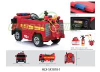 China Fire Truck 12V 7Ah Battery 2 Motors Front Lights Alarm Lamp  Kids E-car With MP3 Central for sale
