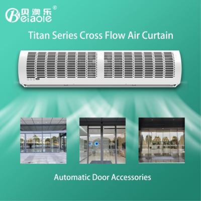China Titan Series Ceiling Mounted Air Curtain 220V 50Hz 11 m/s Clean Room Airflow Barrier 900mm for sale