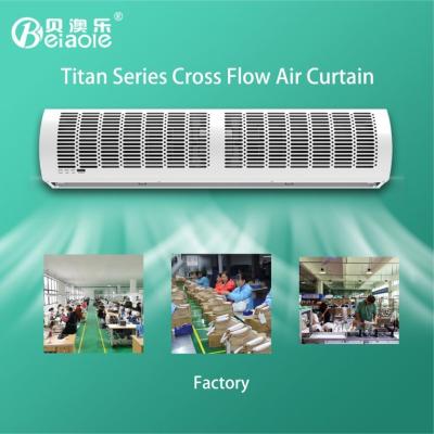 China Beiaole Titan Series 1200mm Commercial Air Curtain 220V 50Hz 11m/s Ceiling Mount for sale