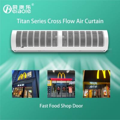 China 220V 50Hz 11m/s Ceiling Mounted Air Curtain 1200mm Quiet Exterior Unit for sale
