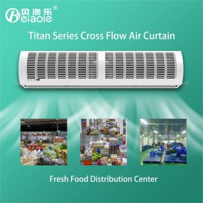 China Beiaole Titan Series 1800mm Commercial Air Curtain 2600m3/h 11m/s AC Motor Ceiling Mount for sale