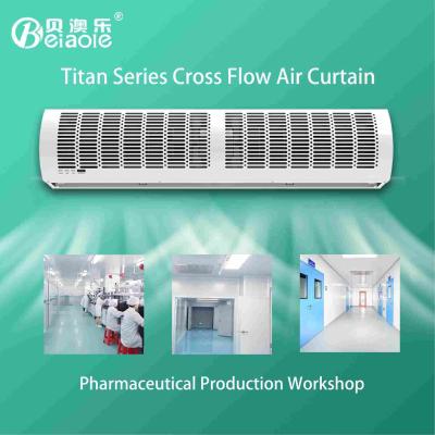 China Beiaole 220V 160W Ceiling Mounted Air Curtain 11 m/s Energy Saving Automatic Wind Barrier 1000mm for sale