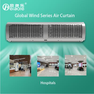 China Stainless Steel Centrifugal Air Curtain 220V 350W 2000mm Double Door Air Isolation for sale
