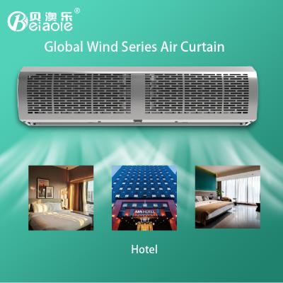 China Double Door Stainless Steel Air Curtain 220V 350W 4280m3/h Ceiling Mount Commercial for sale