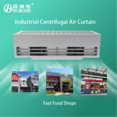 China Centrifugal Air Curtain 220V 80W 2 Speeds Ceiling Mounted Over Door Cooler for Commercial Use for sale
