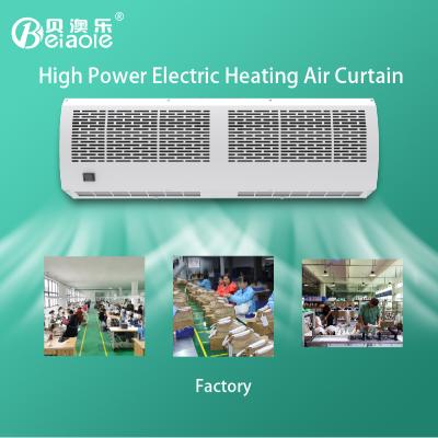 China Industrial Electric Heated Air Curtain 8m/s 2.5m Installation Height Ceiling Mount PTC Heating for sale