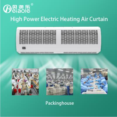 China 36 Inch Electric Heated Air Curtain 380V 160W Ceiling Mounted Remote Control for Supermarkets for sale