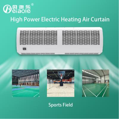 China Cross Flow Electric Air Curtain Heater 1200mm 12kW PTC Ceiling Mount for Sports Field for sale