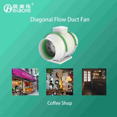 China Electric Extractor Axial Silent Inline Exhaust Fan 4 Inch 12 Inch 2200m3/h for Coffee Shops for sale