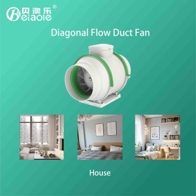China 220V 30W Industrial Duct Fan Super Silent Ball Bearing Air Mixed Flow 6 Inline For House for sale