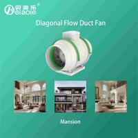 China 220V 125W Ventilation Booster Fan 840m3/h Oblique Flow Exhaust Inline Duct Fan for sale
