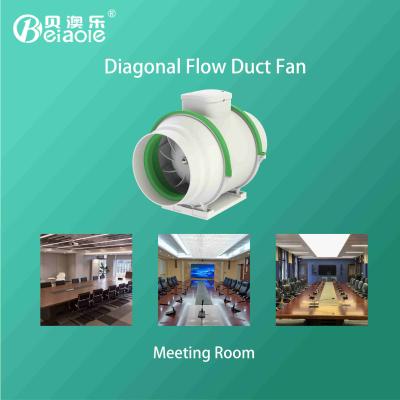 China 220V 50Hz Industrial Duct Fan 4 Inch 204m3/h Plastic Blades Inline Ceiling Mount Ventilation for sale