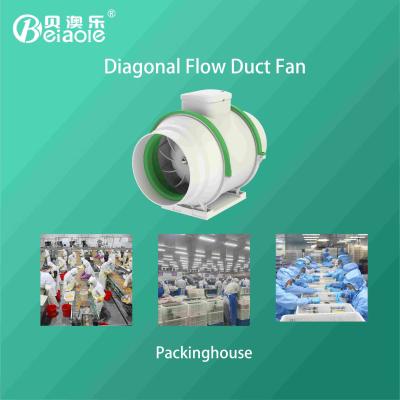 China Beiaole DPT-250P 10 Inch 220V 230W Industrial Duct Fan 1400m3/h Low Noise Ceiling Mount for sale
