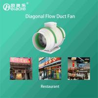 China 4 Inch ABS Plastic Oblique Flow Duct Fan 2200m³/h Ceiling Mount Ventilation for Restaurants for sale