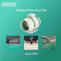China 220V 360W Inline Duct Fan 12 Inch ABS Oblique Flow Ball Bearing Ventilation 2200m3/h for sale