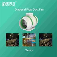China 10 Inch Industrial Duct Fan 204m3/h Ceiling Mounted Plastic Blade AC Motor for Theatre for sale