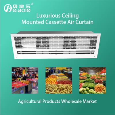 China Garage Ceiling Mounted Air Curtain 220V 380W 1500mm Cross Flow Turbine for sale