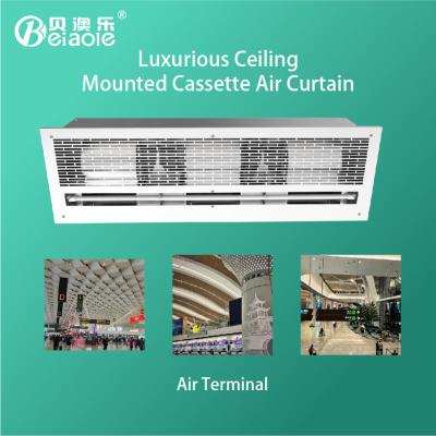 China Industrial Ceiling Mounted Air Curtain 150cm Length 16-18m/s Air Speed Quiet Operation for sale