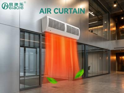 China Ceiling Mount Electric Heated Air Curtain 900mm PTC Fast Heating 380V Commercial for sale