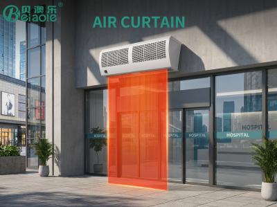 China Electric Heated Air Curtain 900mm 1800m3/h Airflow Ceiling Mount 2.5-3m Height PTC Heating for sale