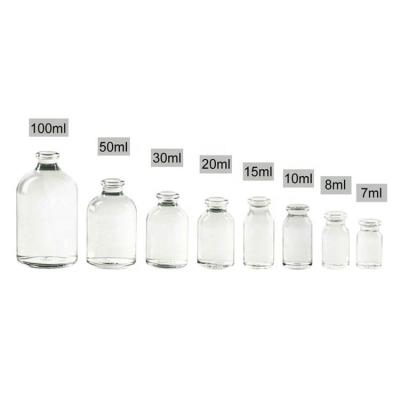 China 7ml-100ml CE Approved Pharmaceutical Glass Vials USP Type I II III for Injection and Infusion for sale
