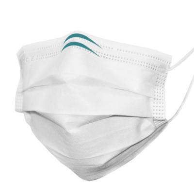 China White Protective 3-Ply Disposable Face Mask 17.5x9.5cm with CE FDA Certification and Custom Options for sale