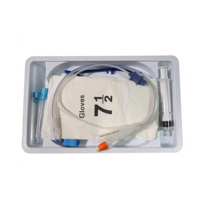 China Medical 10 Angel Disposable Latex Foley Catheter Kit with 1500ml Drainage Bag and Sterile Components for sale