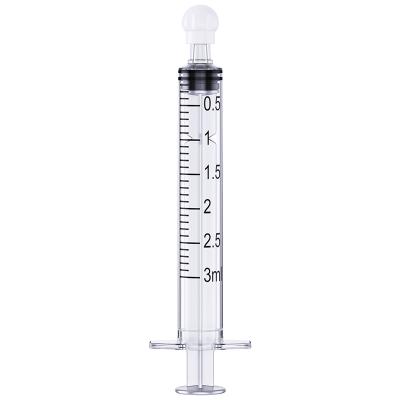 China 3ml Disposable Plastic Syringes Without Needles - Food Grade PVC Material, Individual Sterile Sealed Packaging for sale