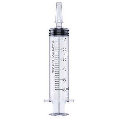 China 60ml PVC Disposable Veterinary Syringes - Food Grade Plastic with Individual Sterile Sealing for sale