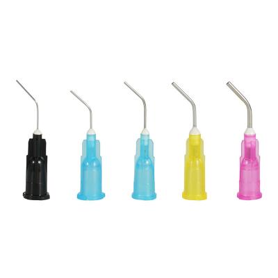 China SJ Dental Irrigation Needles 16G-25G with 13mm/15mm Length and 45° Tip Angle for Endodontic Procedures for sale